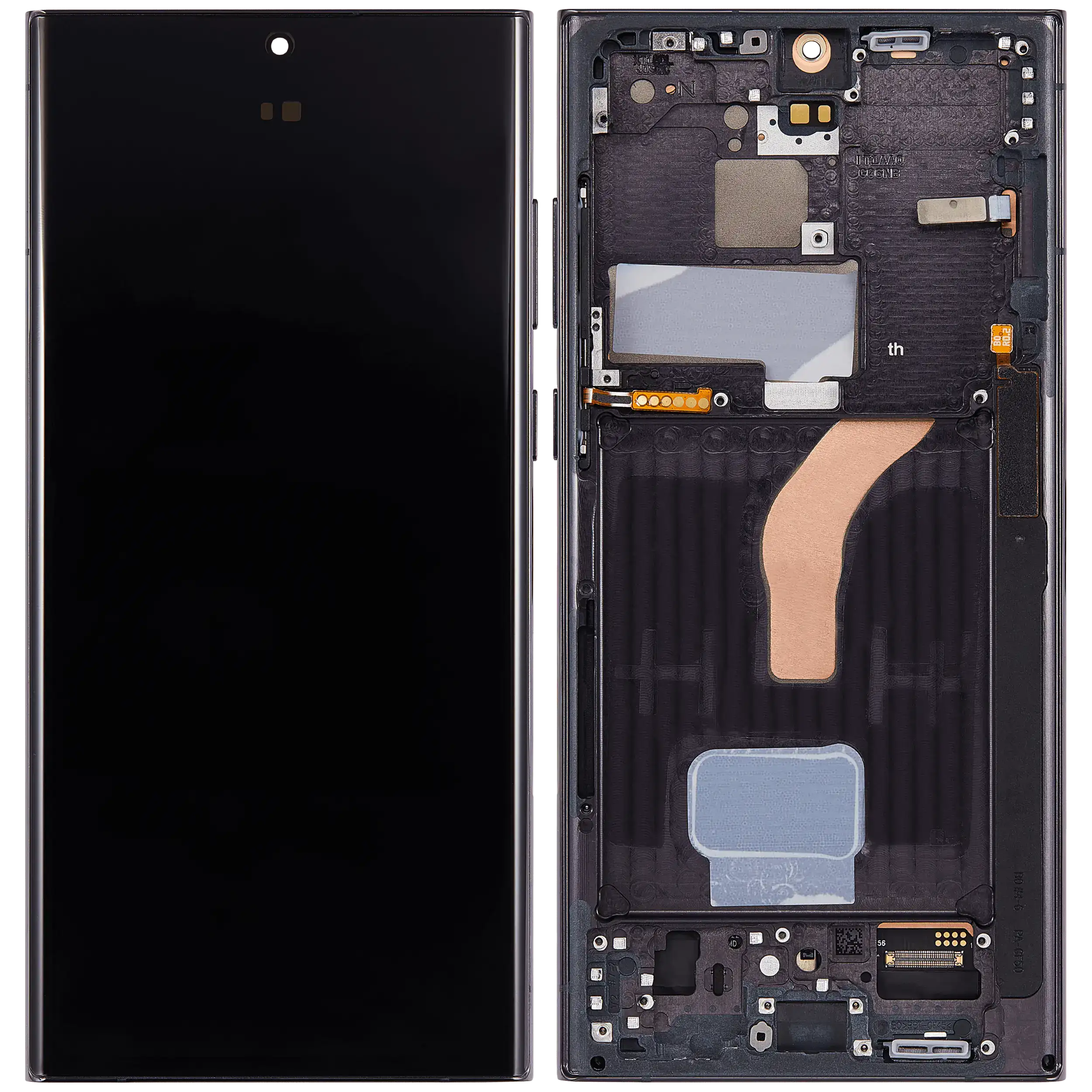 AMOLED Display Screen for Samsung Galaxy S22 Ultra Black with Frame – EGFix