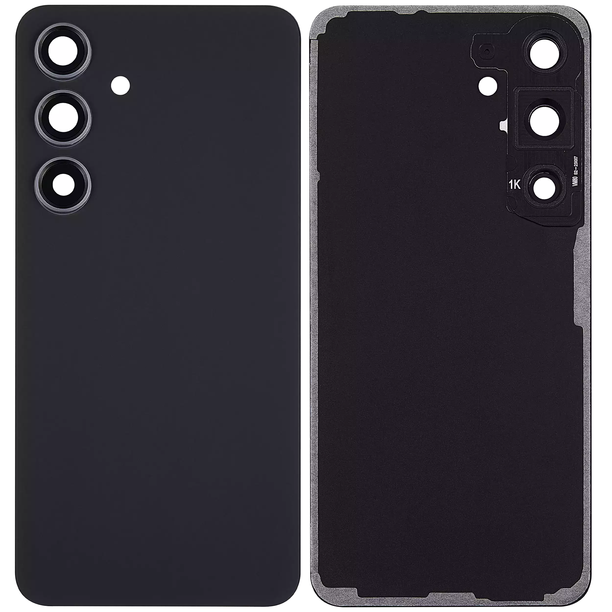 Back Glass Panel for Samsung Galaxy S24 5G Onyx Black with Camera Lens ...