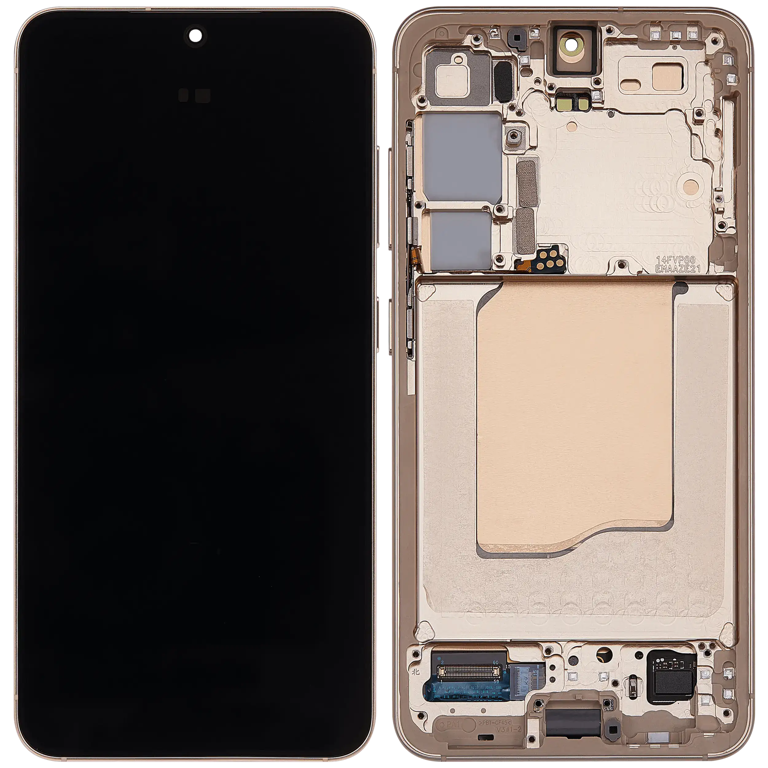 OLED Display Screen for Samsung Galaxy S25 5G Pink Gold with Frame ...